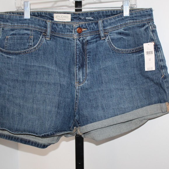 Pilcro | Shorts | Nwt Anthropologie Pilcro Denim Boyfriend Relaxed Zip ...